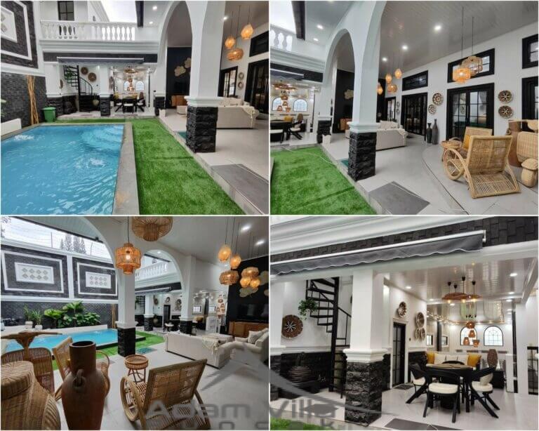Villa MN 9 Kamar, Mewah, View Bagus, Fasilitas Lengkap ⋆ Adam Villa Puncak